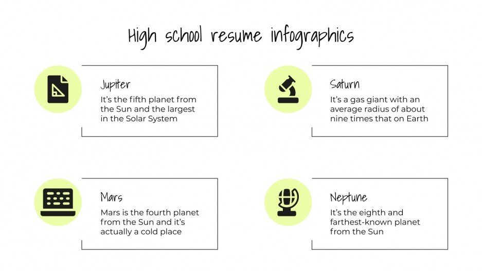High School Resume Infographics | Google Slides & PPT