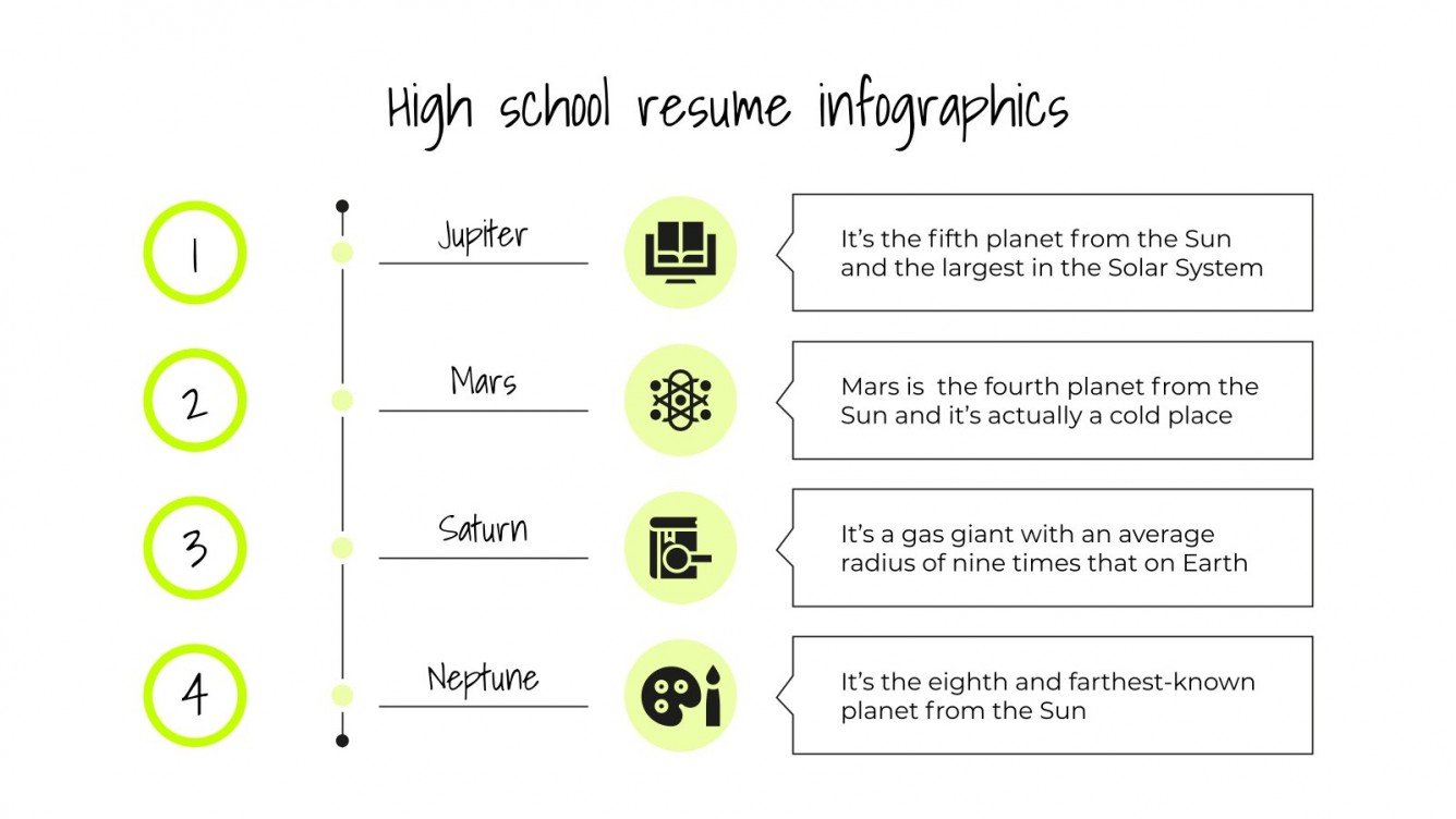 High School Resume Infographics | Google Slides & PPT