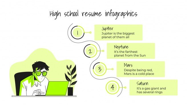 High School Resume Infographics | Google Slides & PPT