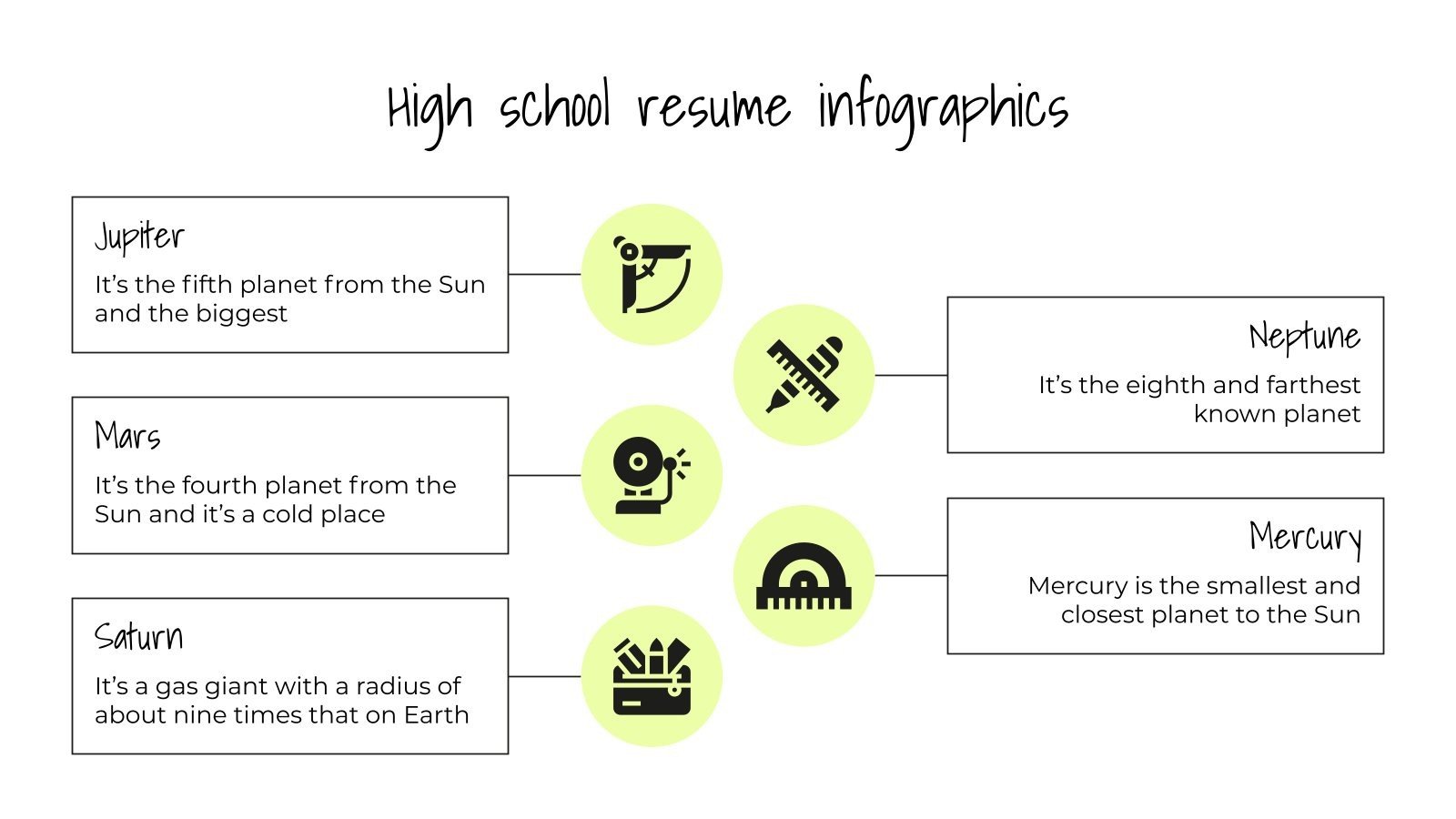 High School Resume Infographics | Google Slides & PPT