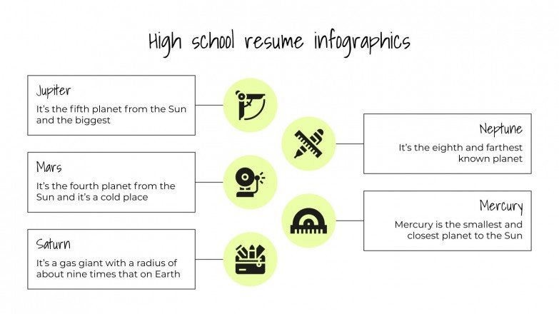 High School Resume Infographics | Google Slides & PPT