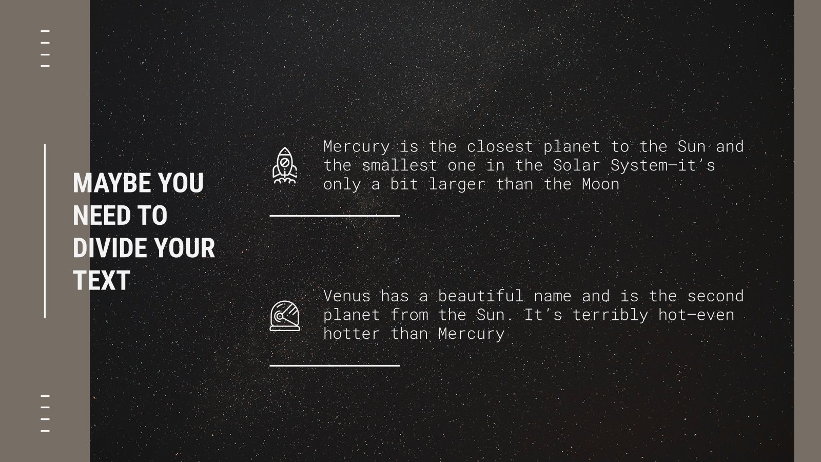 Dark Galaxy Google Slides Theme and PowerPoint Template
