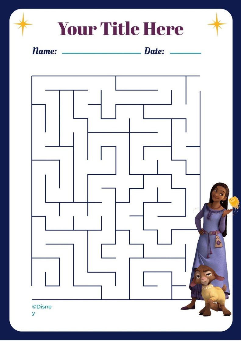 Wish Labyrinth Worksheet