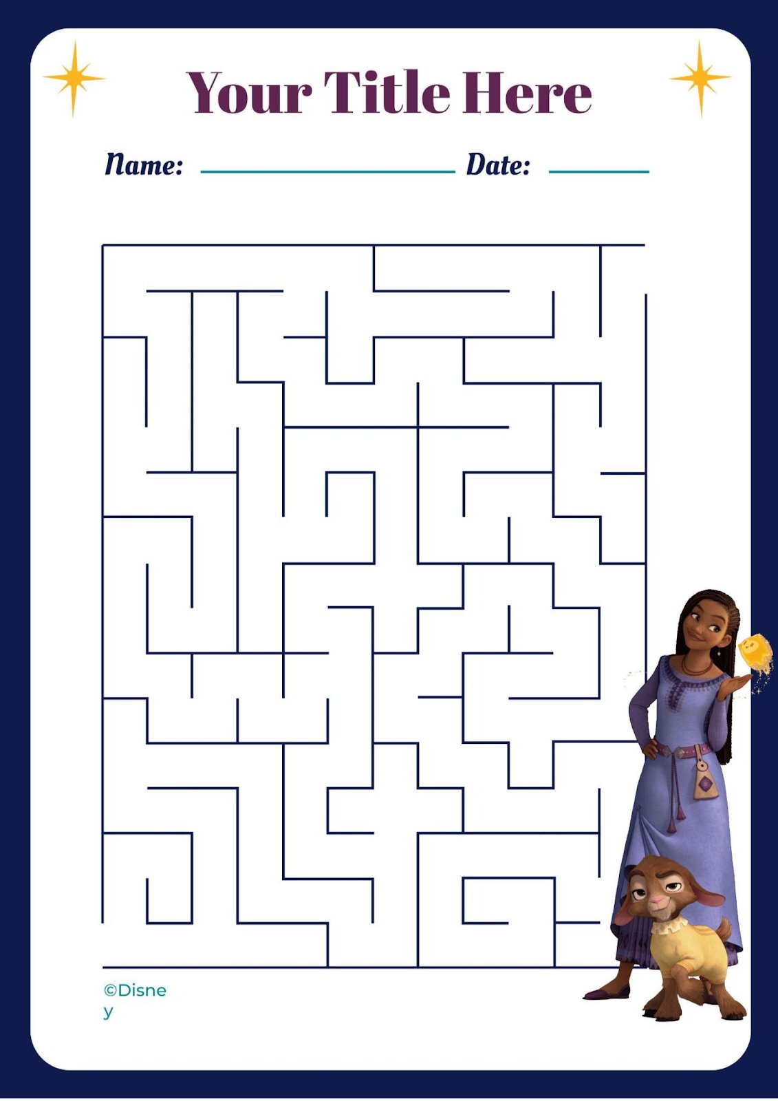 Wish Labyrinth Worksheet