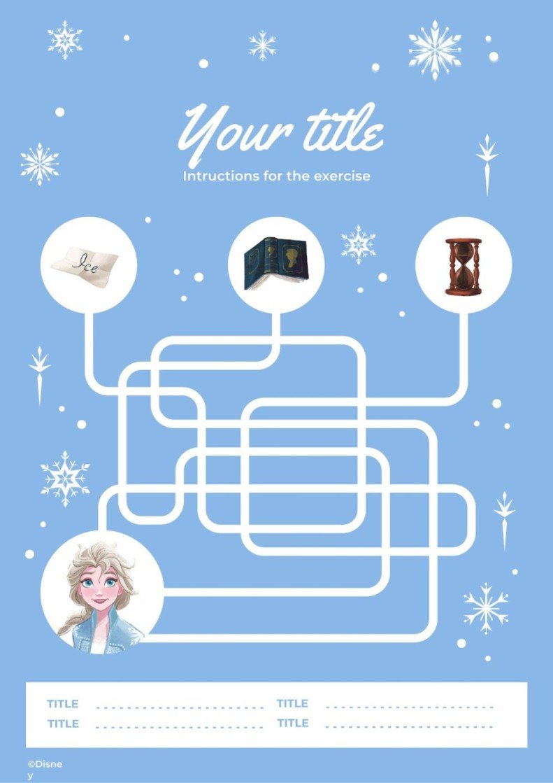 Elsa Frozen Winter Worksheet