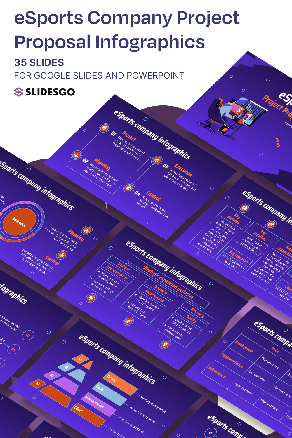 eSports Company Project Proposal Infographics Template