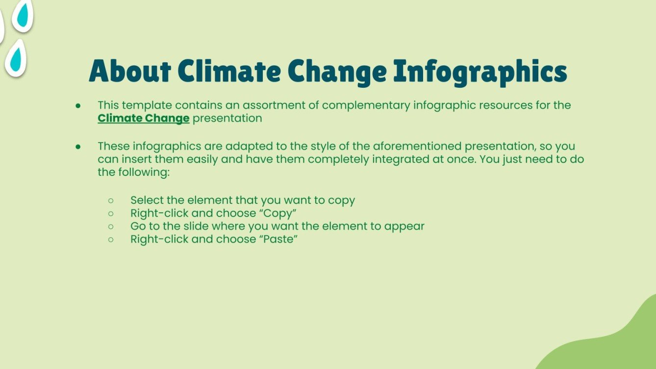 Climate Change Infographics Template