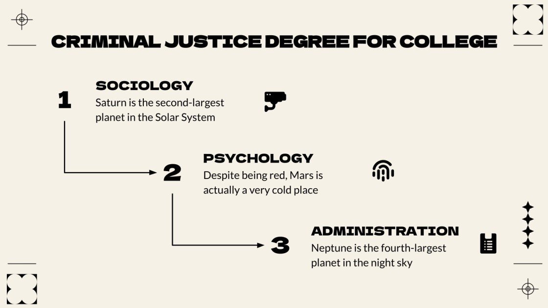 Criminal Justice Degree for College Infographics Template