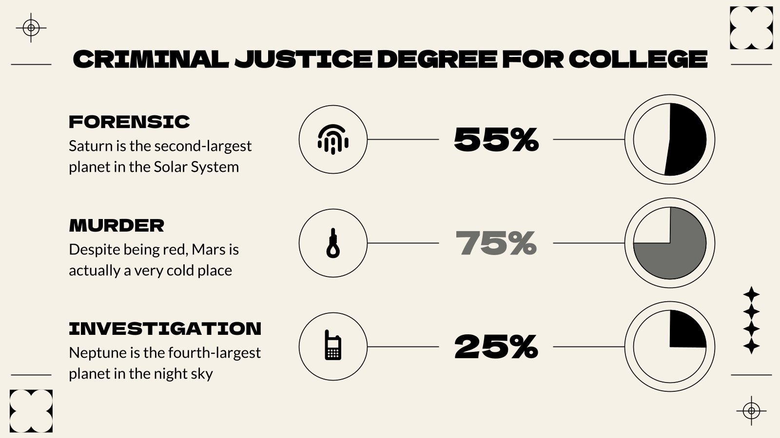 Criminal Justice Degree for College Infographics Template