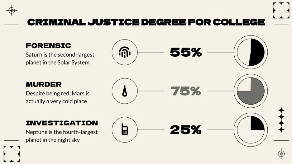 Criminal Justice Degree for College Infographics Template