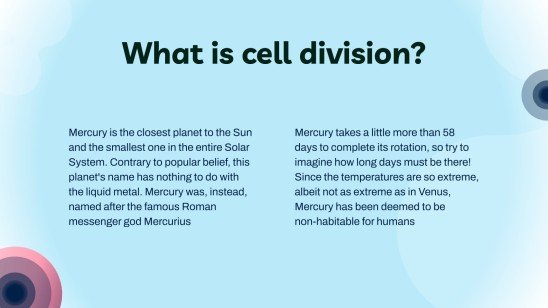Biology Subject for High School: Cell Division Presentation