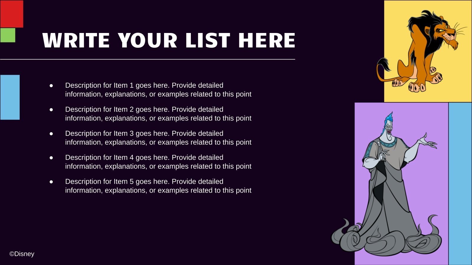 Disney Villains Presentation