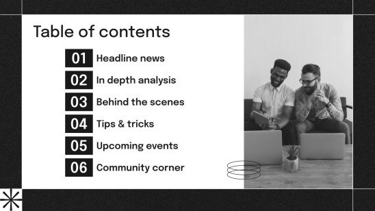 Black & White Modern Newsletter Presentation