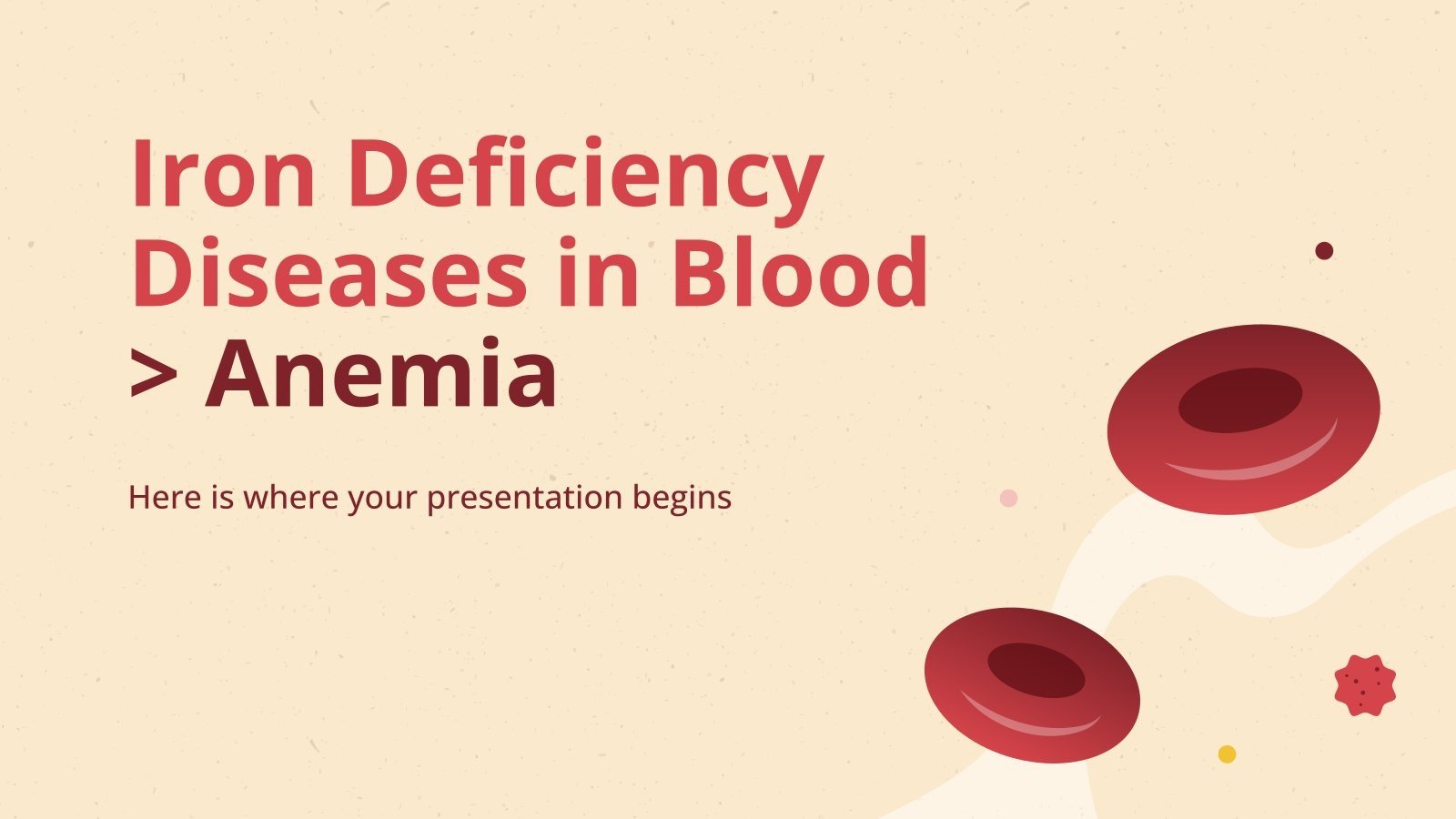 Plantillas gratuitas de Google Slides y PowerPoint sobre la anemia
