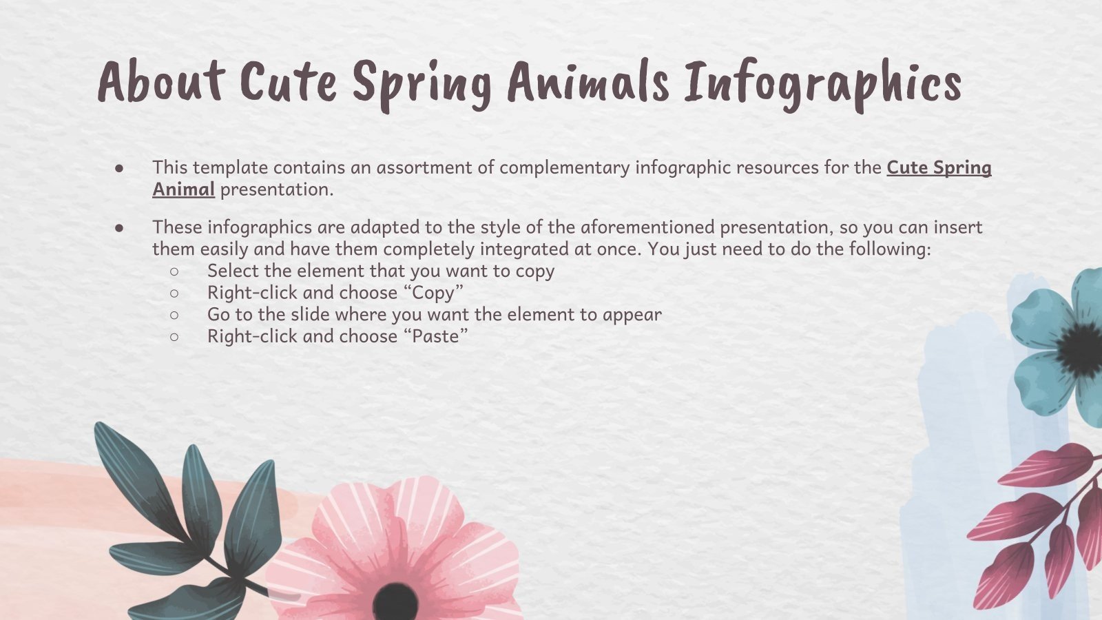 Cute Spring Animals Infographics