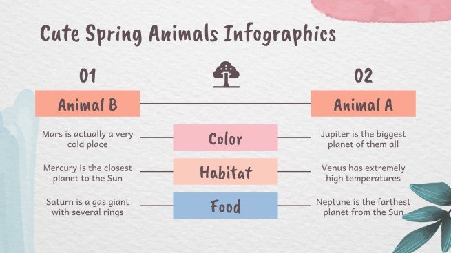Cute Spring Animals Infographics