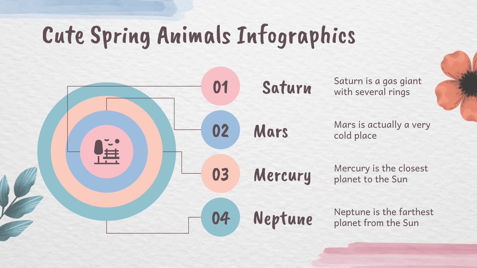 Cute Spring Animals Infographics