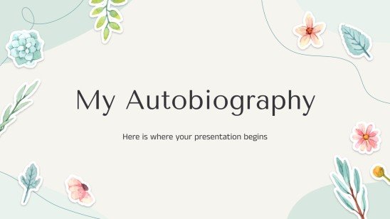 Plantillas de Google Slides y PPT para escribir tu biografía