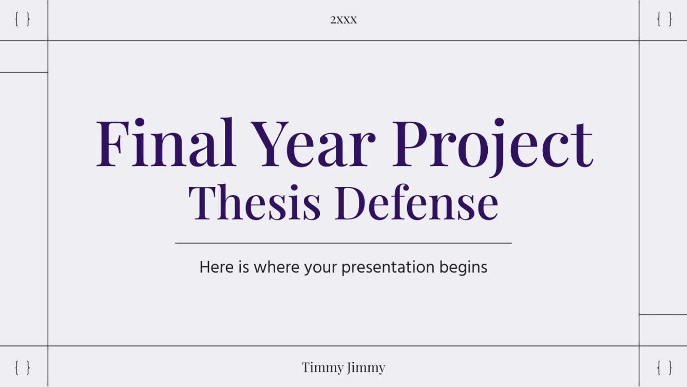 Final Year Project Thesis Defense Presentation