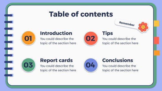 Report Card for Elementary School Presentation