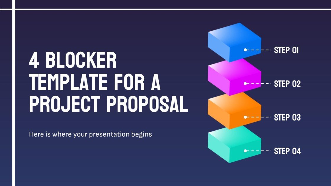4 Blocker Template for a Project Proposal Presentation