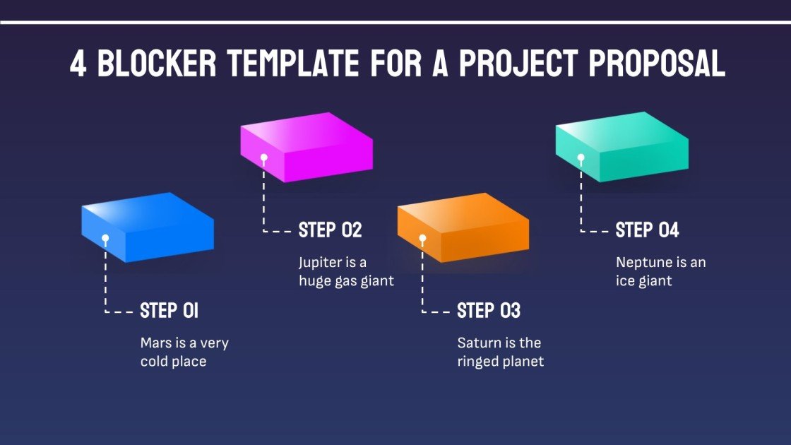 4 Blocker Template for a Project Proposal Presentation