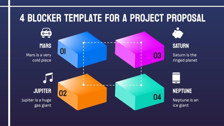 4 Blocker Template for a Project Proposal Presentation