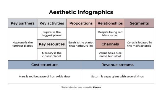Modelo Infográficos aesthetic