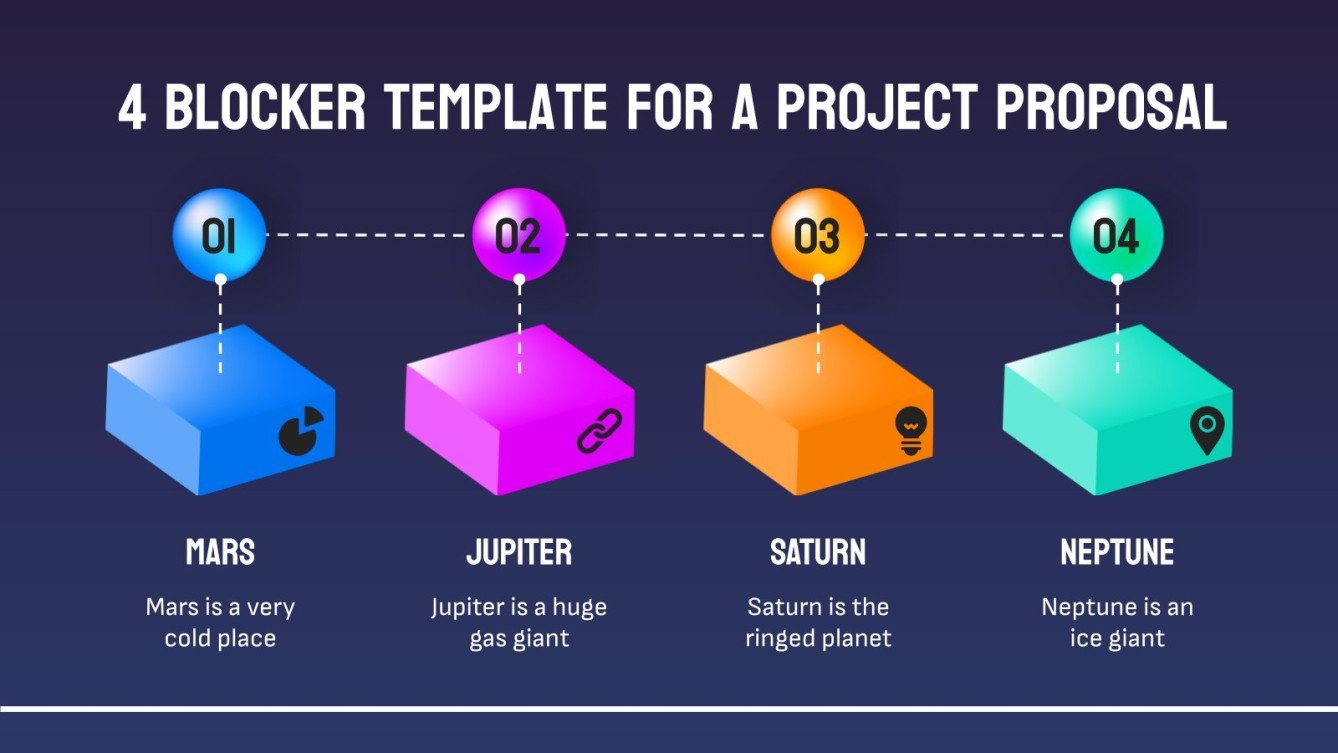 4 Blocker Template for a Project Proposal Presentation