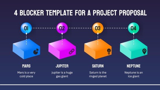 4 Blocker Template for a Project Proposal Presentation
