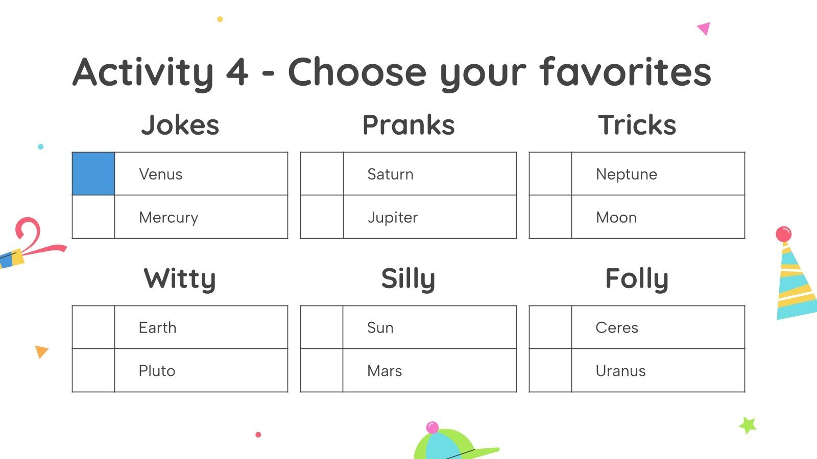 Fun Pre-K Activities for April Fools' Day Presentation