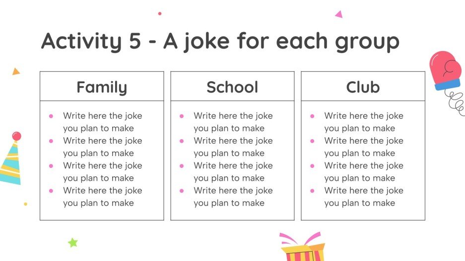 Fun Pre-K Activities for April Fools' Day Presentation