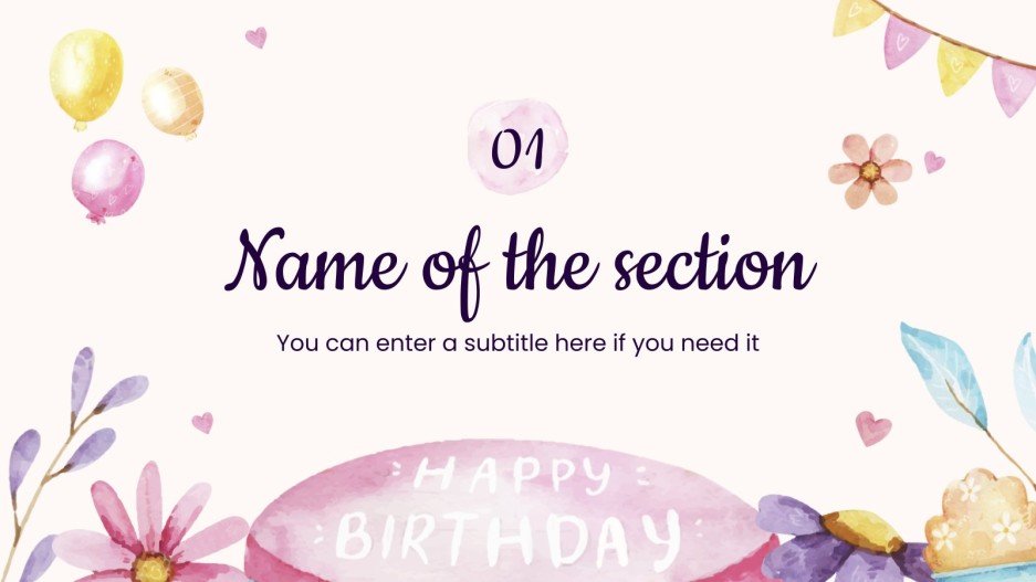 Spring Birthday Party Presentation