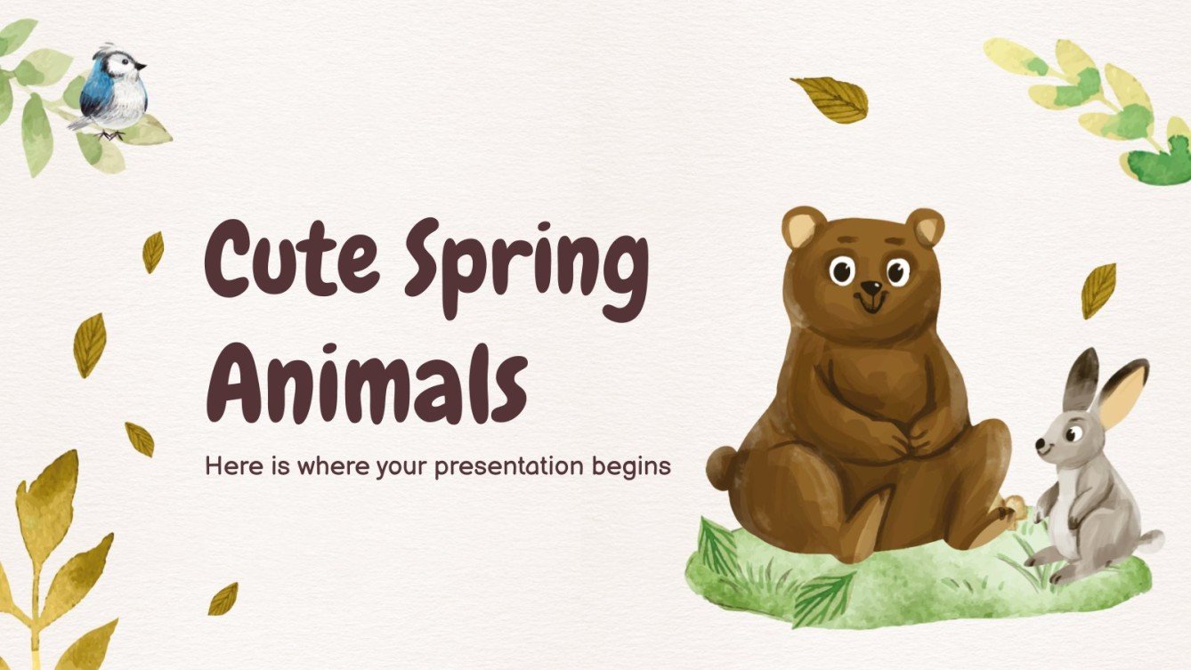 Cute Spring Animals Presentation