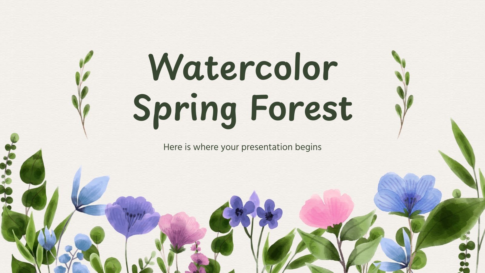 Watercolor Spring Forest Presentation