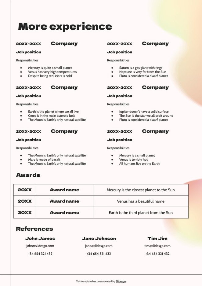 Design Inspiration CV Presentation