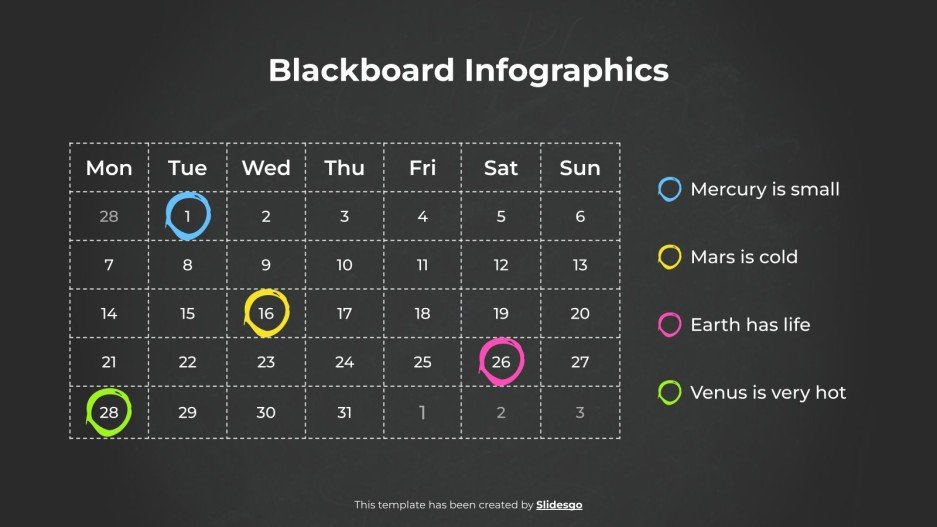 Blackboard Infographics Template
