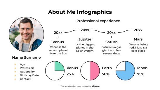 Modelo Infográficos sobre mim