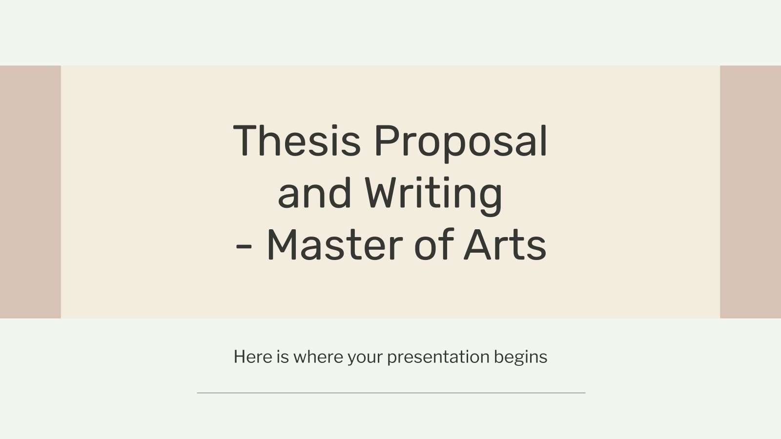Thesis Proposal and Writing - Master of Arts in History