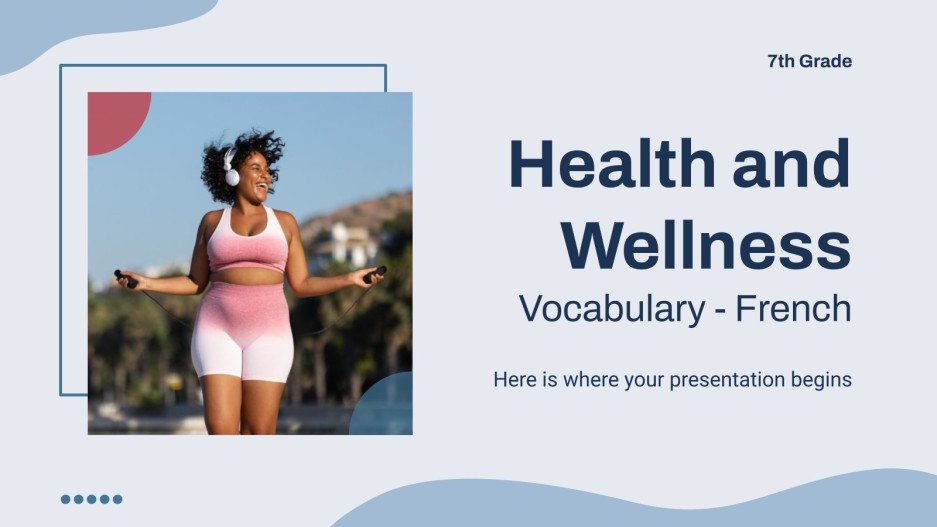 Health and Wellness Vocabulary - French - 7th Grade