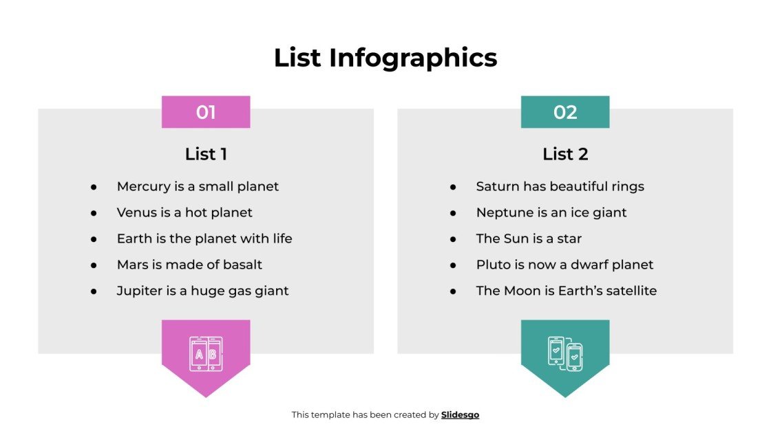 List Infographics Template