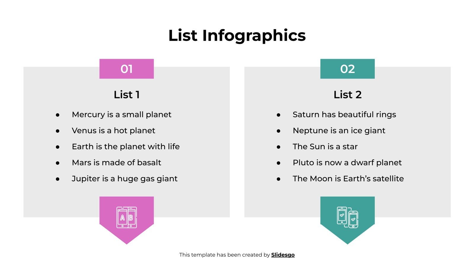 List Infographics Template