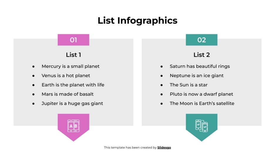 List Infographics Template