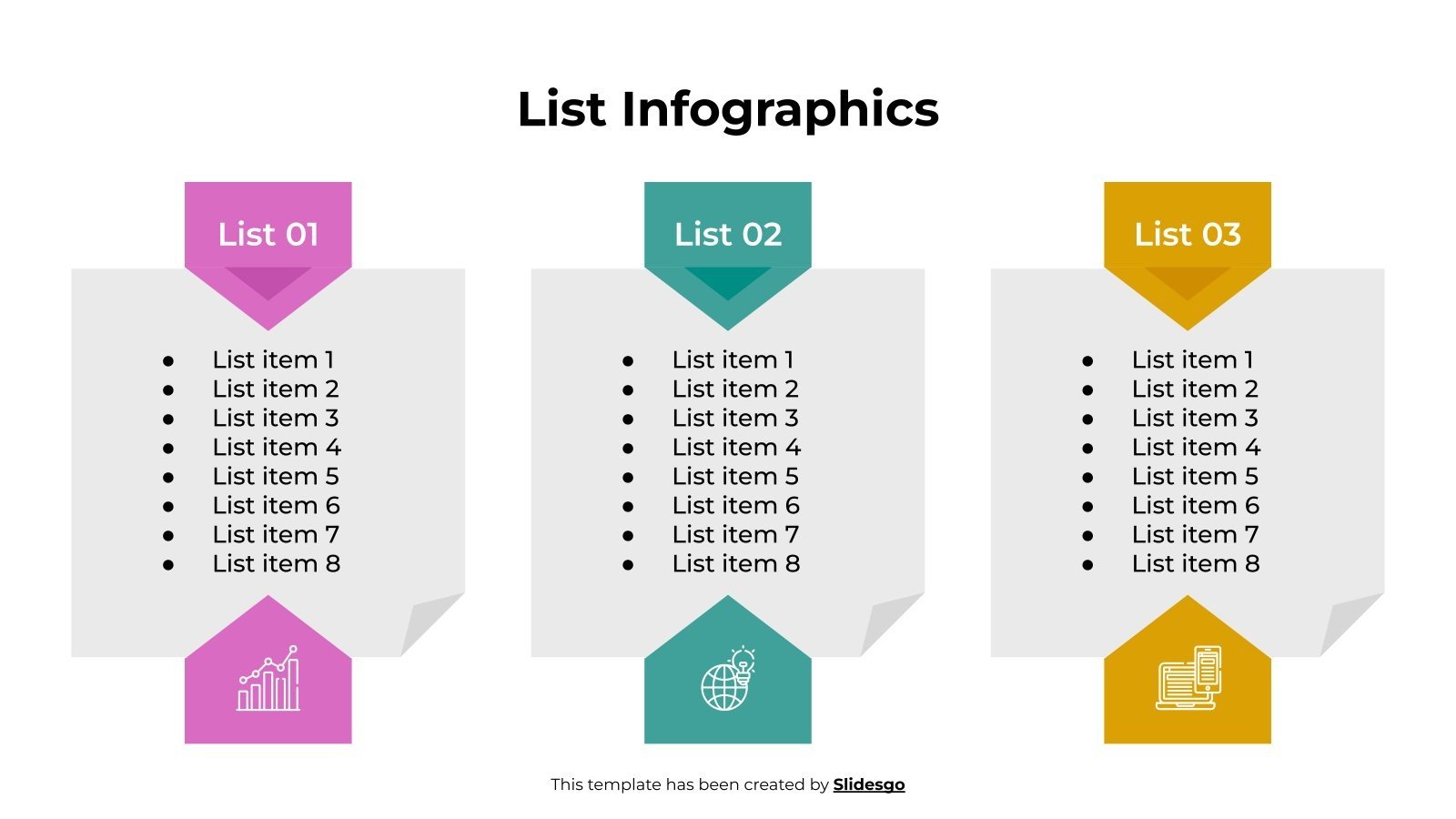 List Infographics Template