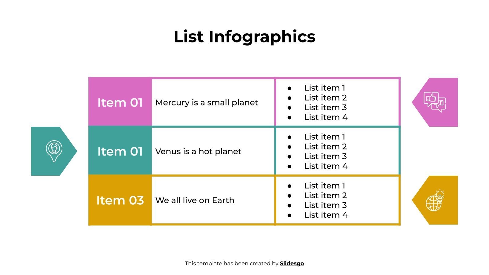 List Infographics Template