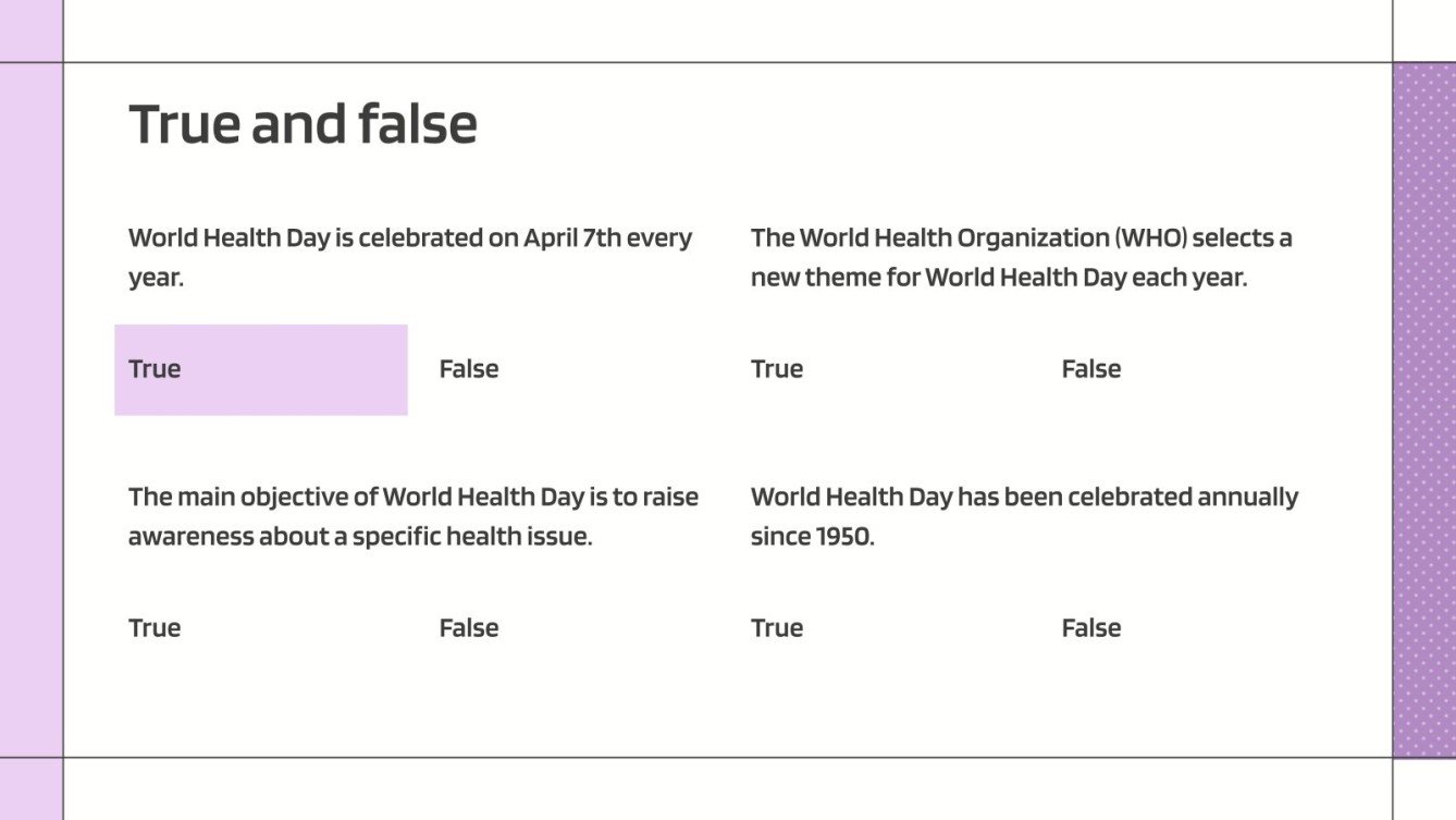World Health Day Activities for High School Presentation
