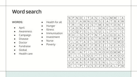 World Health Day Activities for High School Presentation