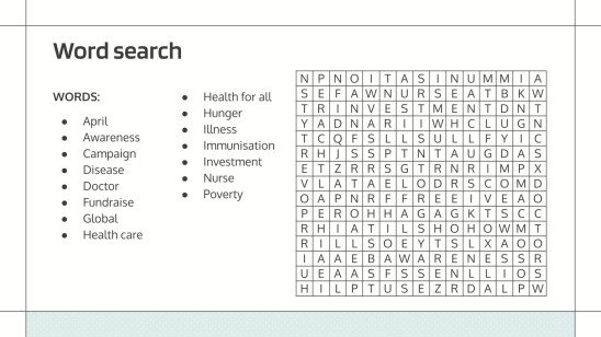World Health Day Activities for High School Presentation