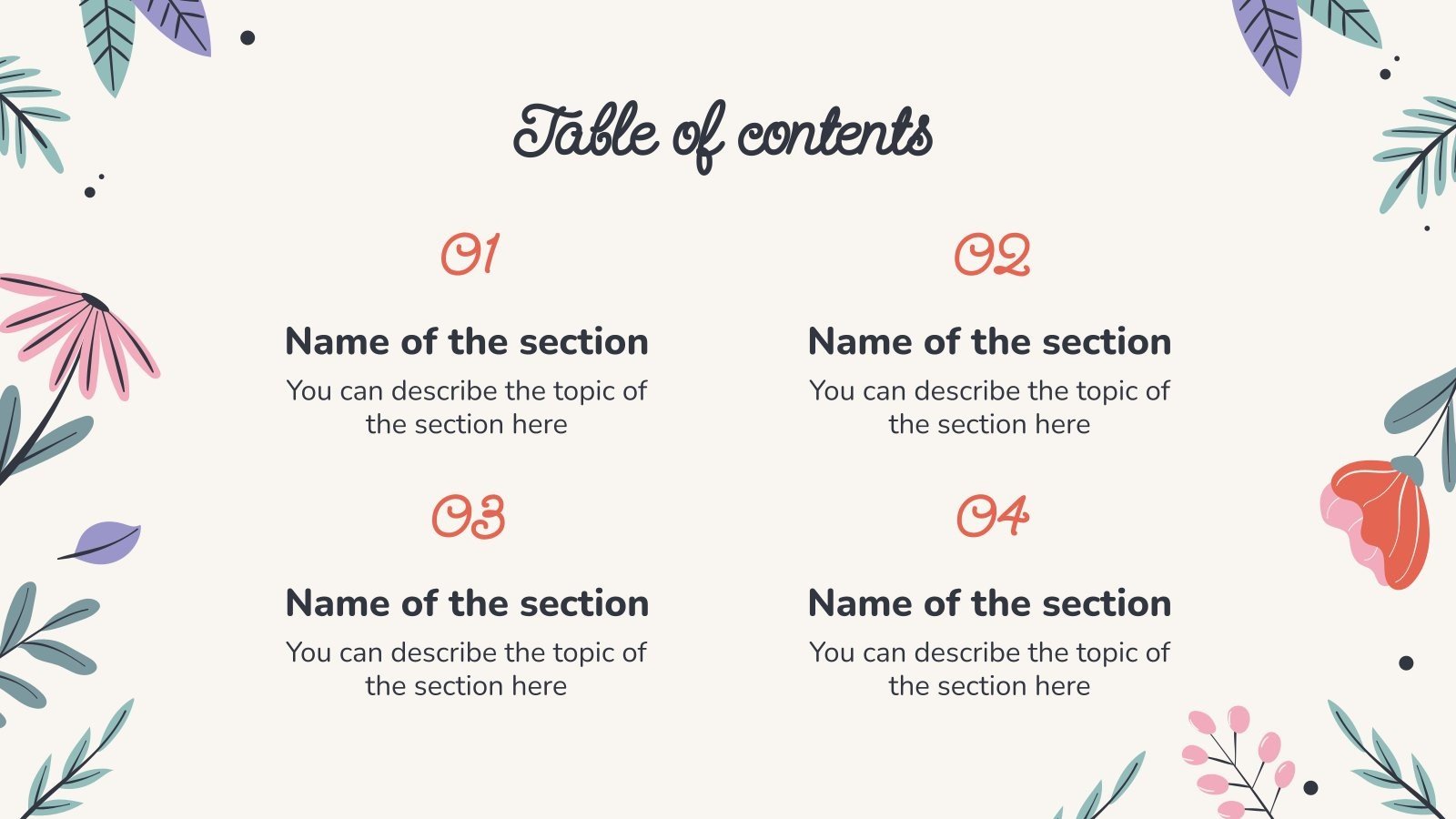 Floral Pattern Presentation