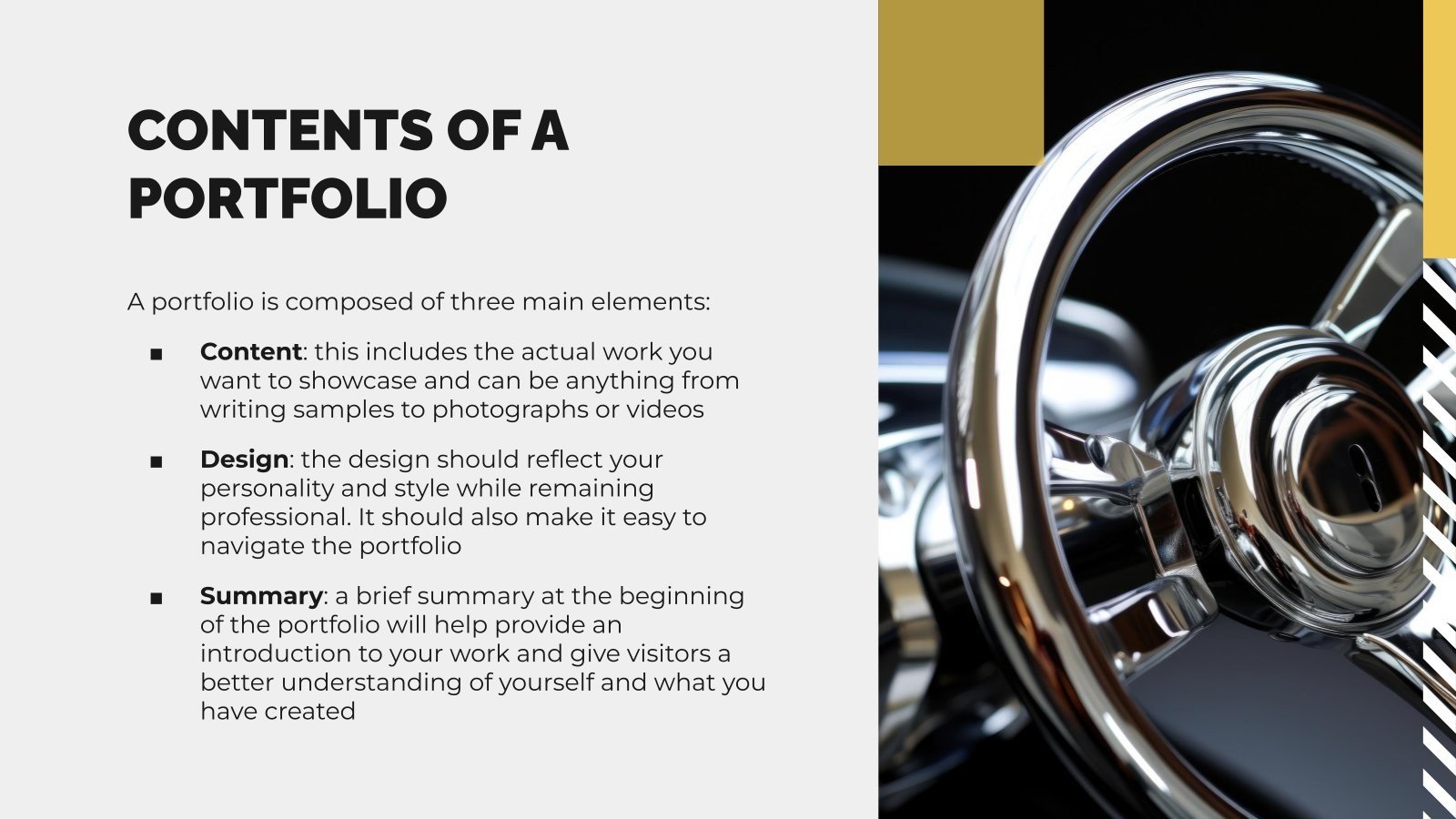 Automotive Industry Portfolio Presentation